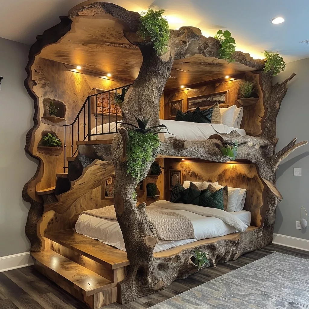 Elevate Childhood Adventures: Treehouse-Inspired Bunk Bed Delights
