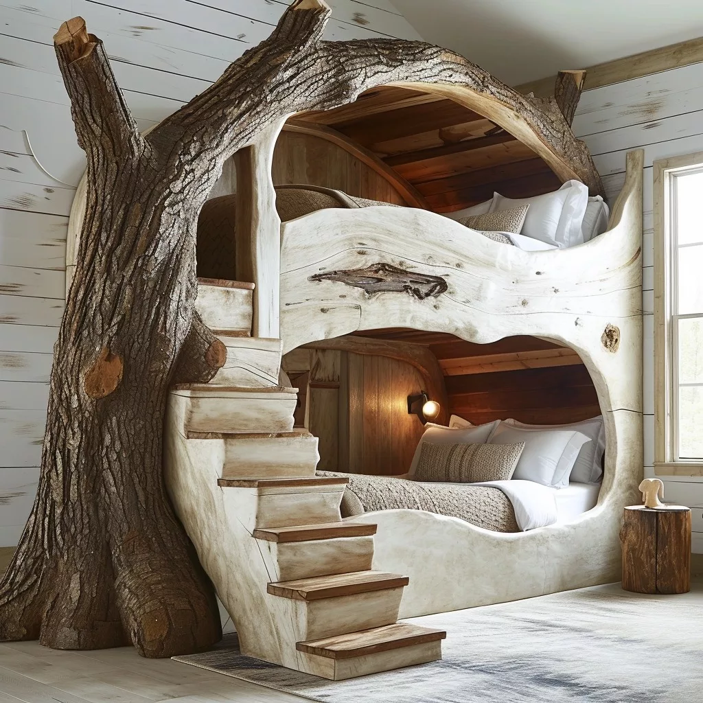 Elevate Childhood Adventures: Treehouse-Inspired Bunk Bed Delights