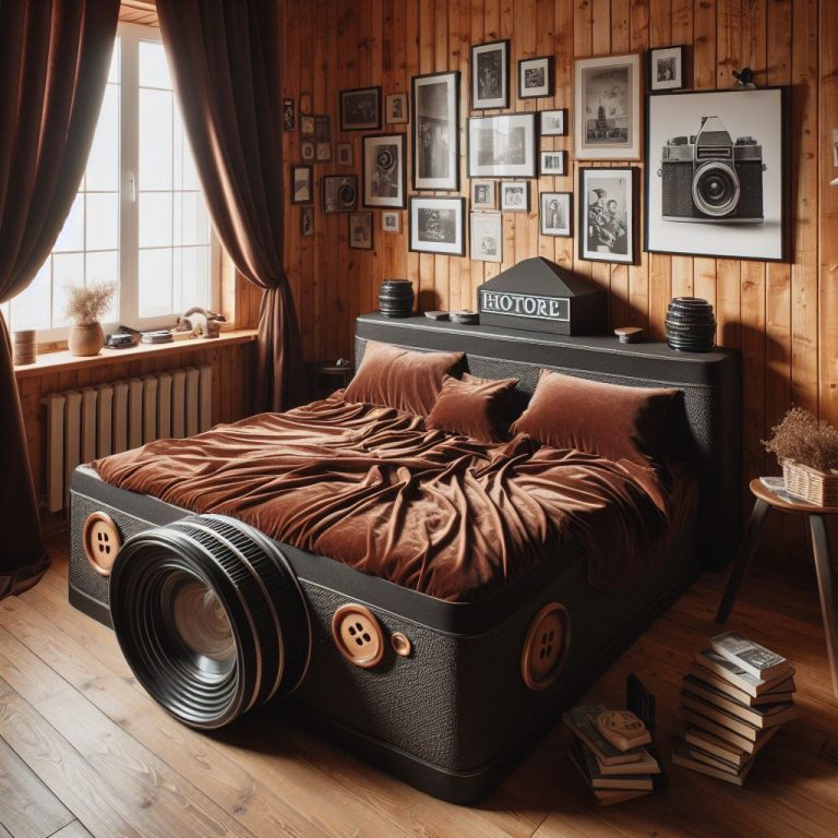 A Camera-Shaped Bed: The Perfect Fit for Photography Enthusiasts
