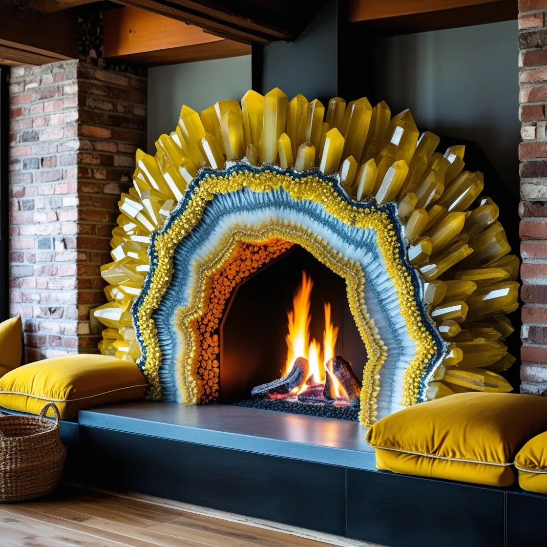 Embracing Elegance and Uniqueness: The Alluring Amethyst Geode Fireplace