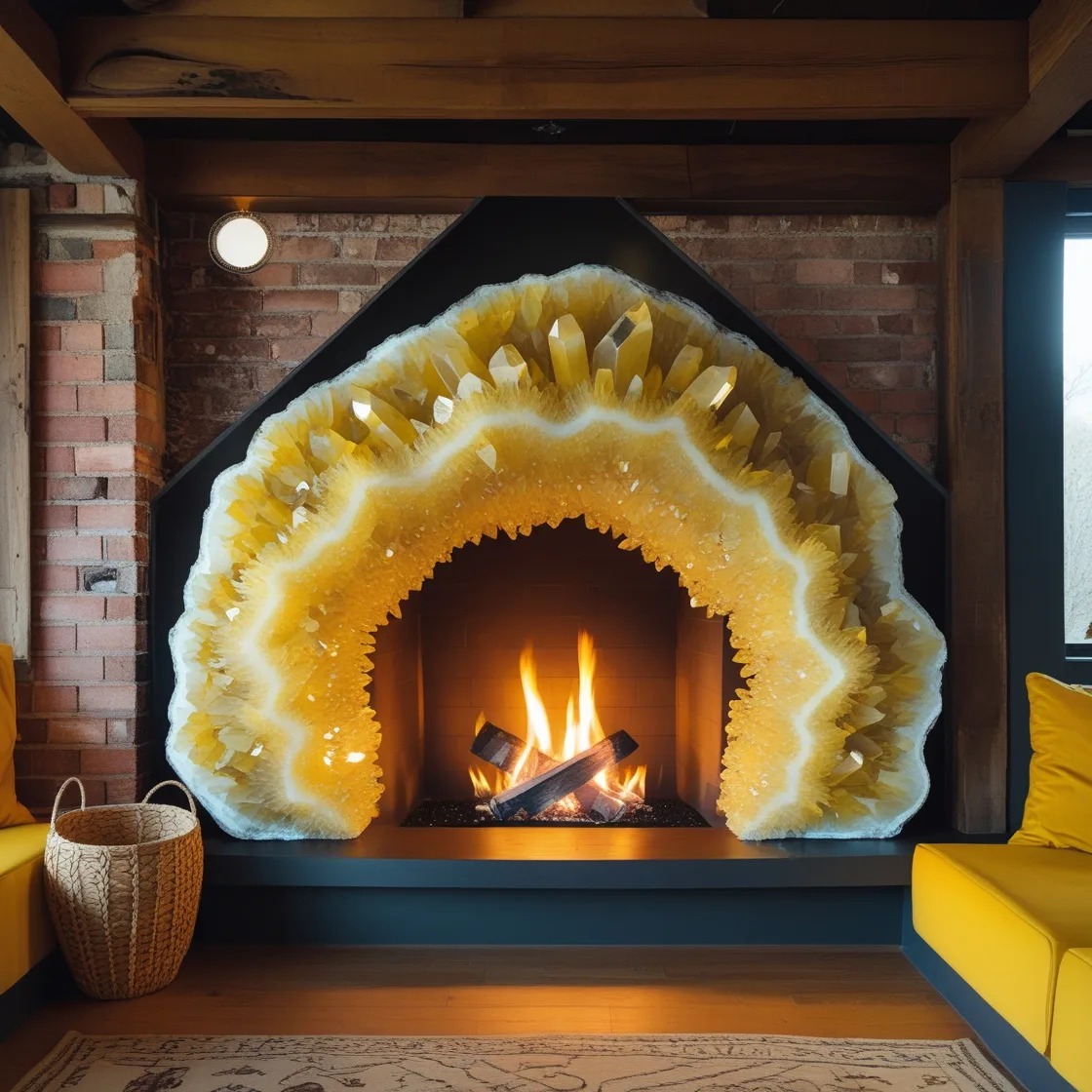 Embracing Elegance and Uniqueness: The Alluring Amethyst Geode Fireplace