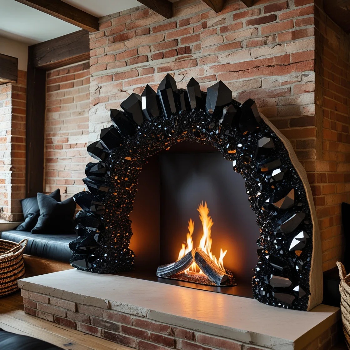 Embracing Elegance and Uniqueness: The Alluring Amethyst Geode Fireplace
