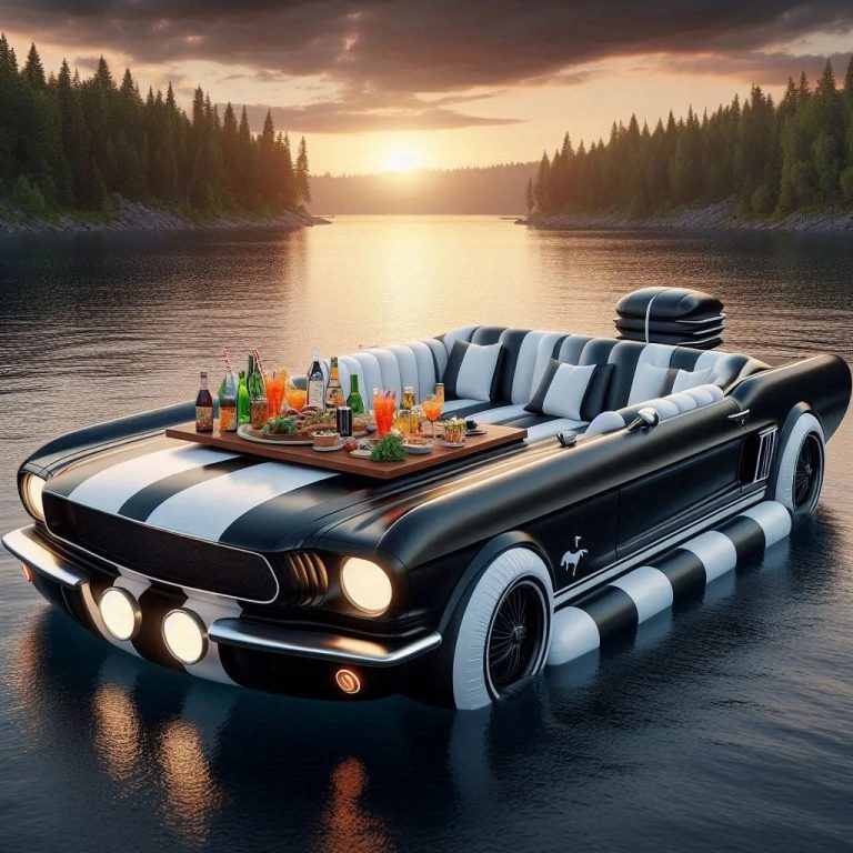 Mustang-Shaped Lounge Boat: A Bold Fusion of Style and Adventure